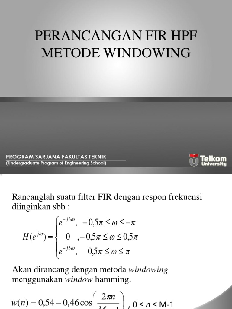 Perancangan FIR Metode Windowing | PDF