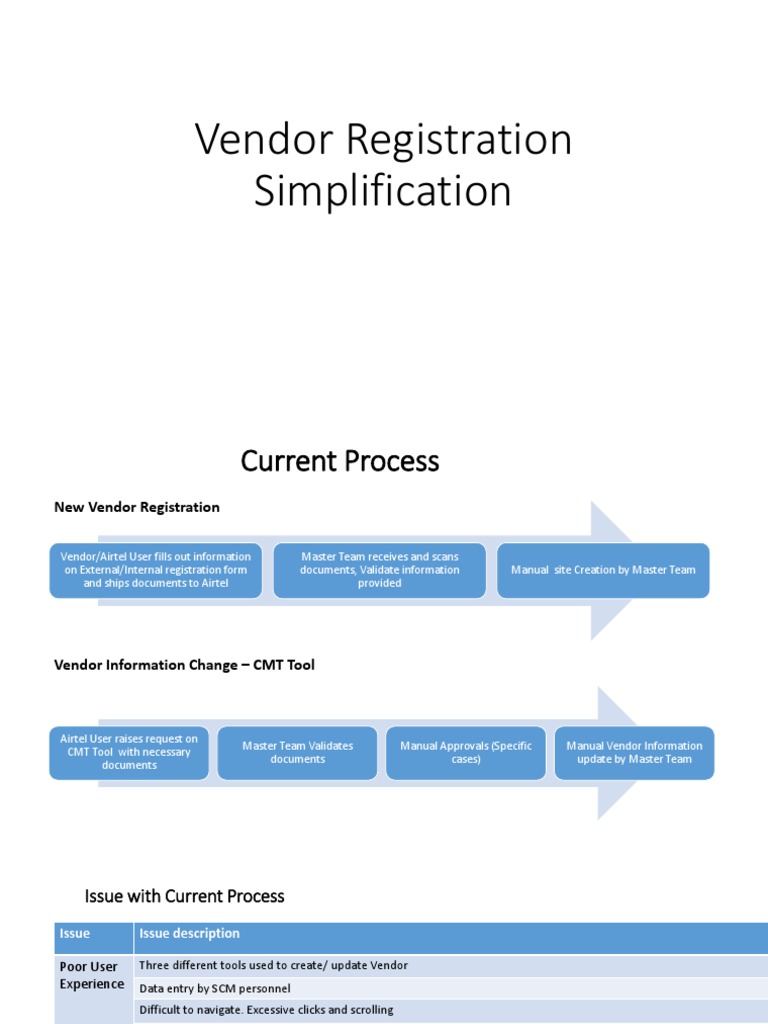 Vendor Registration Simplification - V1 7 | PDF | Cheque | Enterprise ...