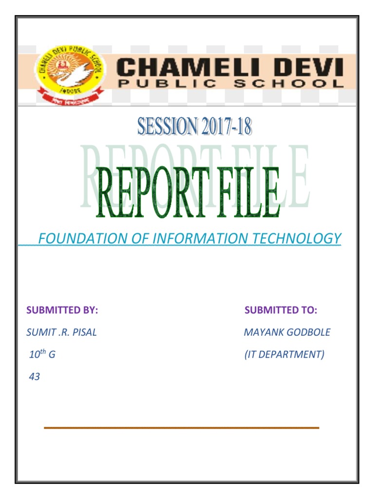 Foundation of Information Technology | PDF | Microsoft Excel | Spreadsheet