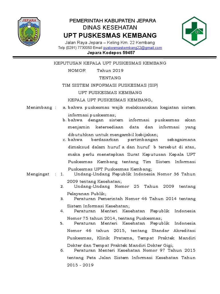 SK Tim SIP PKM 2019 | PDF