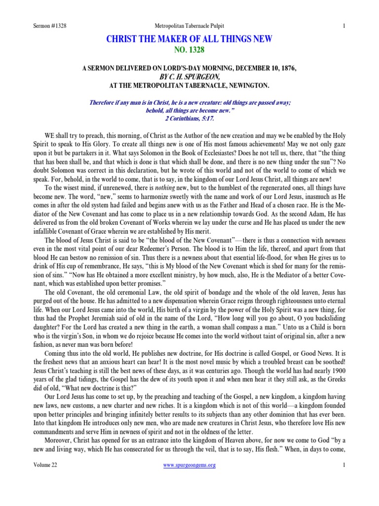 #1328 - Christ The Maker of All Things New | PDF | Genesis Creation ...