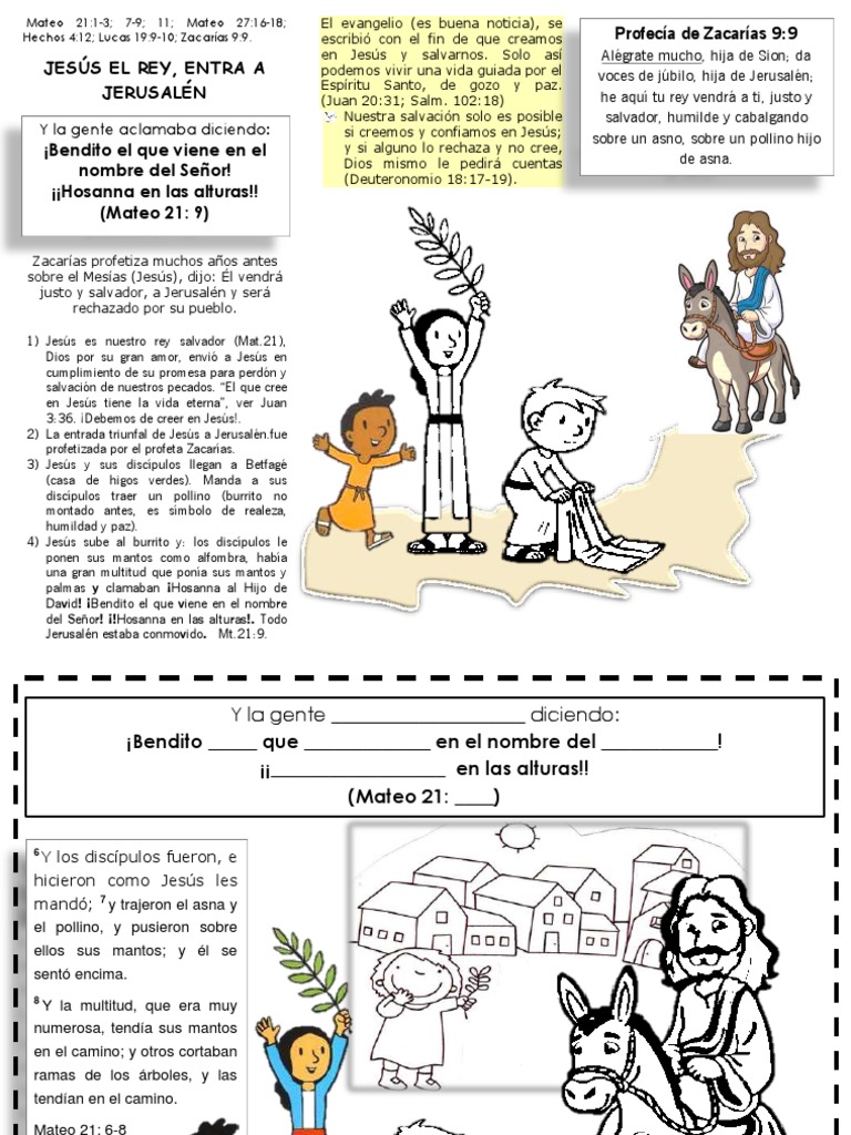 Jesús Entra A Jerusalén | PDF | Evangelio de Mateo | Jesús