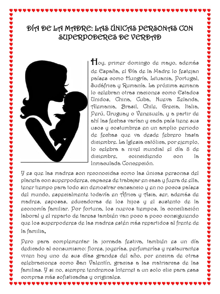 Periodico Mural Por El Día de La Madre | PDF | Viajes y turismo ...
