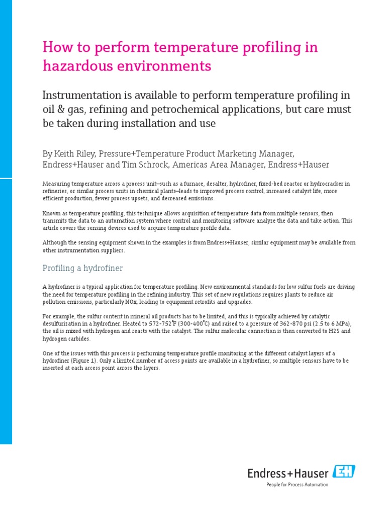 WP01018T24EN0115 How To Perform Temperature Profiling | PDF | Oil ...