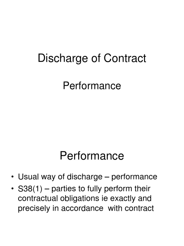 Discharge Performance | PDF | Restitution | Damages