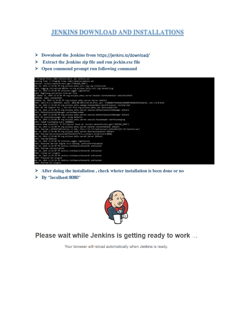 Jenkins Download and Installation Guide | PDF