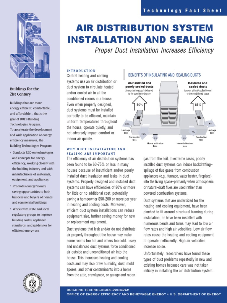 Air Distribution System Pdf Duct Flow Hvac