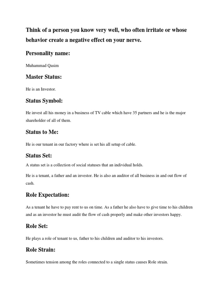 Understanding Role Strain in Relationships | PDF