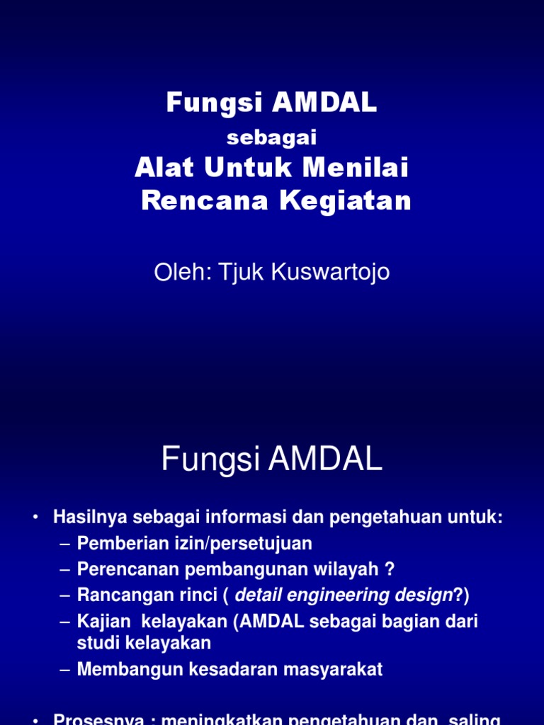 Fungsi Penilaian AMDAL | PDF