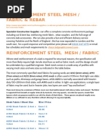 Rebar Area & Spacing Tables Guide | PDF | Technology & Engineering