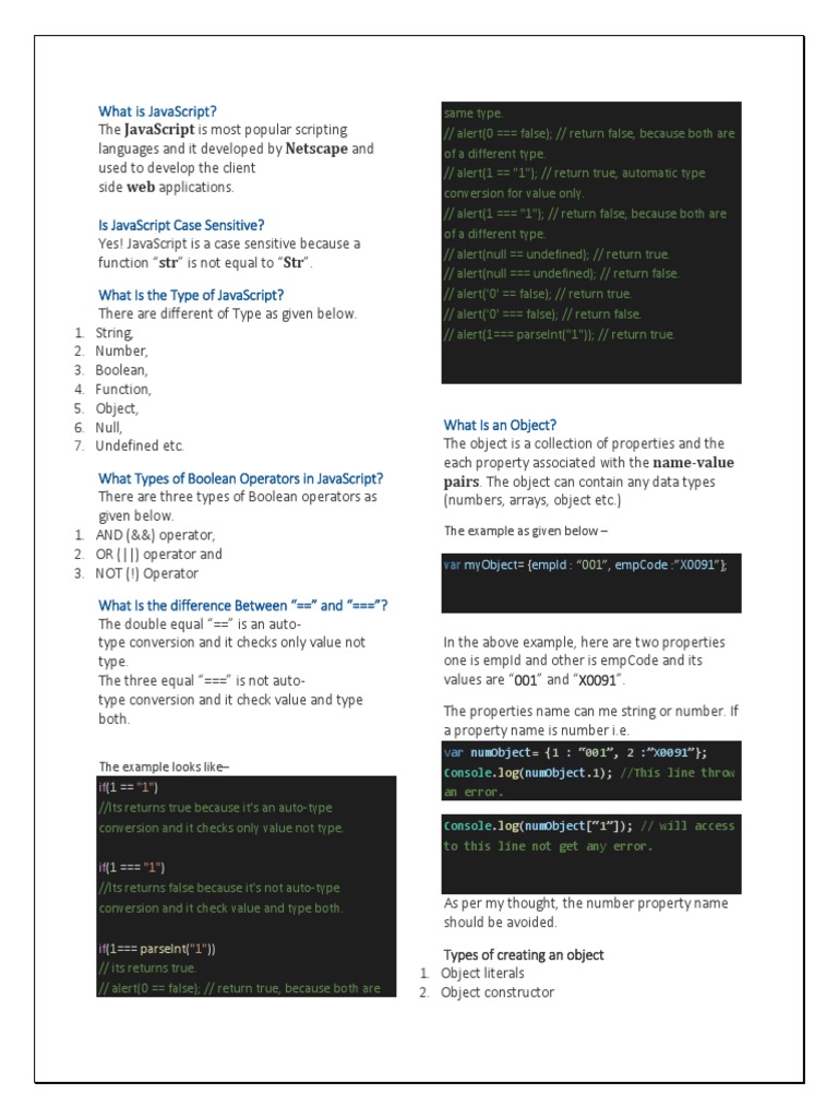 What Is Javascript The Example As Given Below Pdf Parameter Computer Programming Notation 