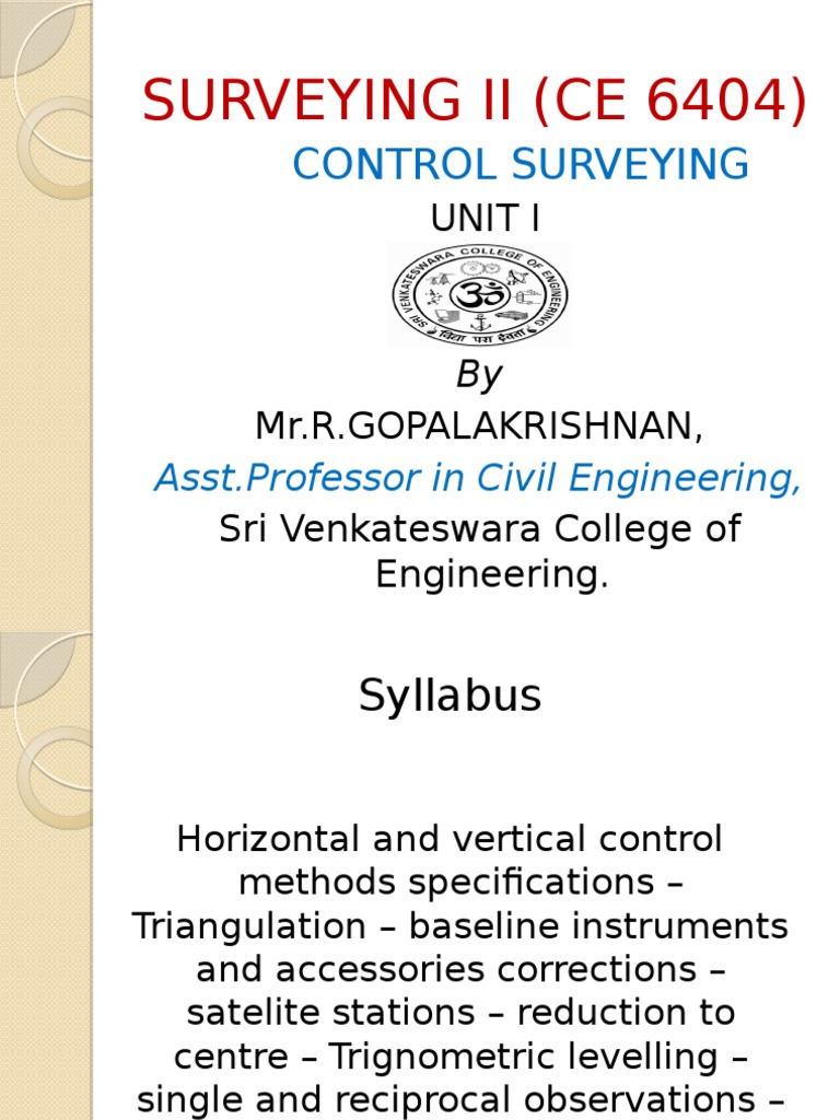 Control Surveying Techniques Overview | PDF | Surveying | Horizon