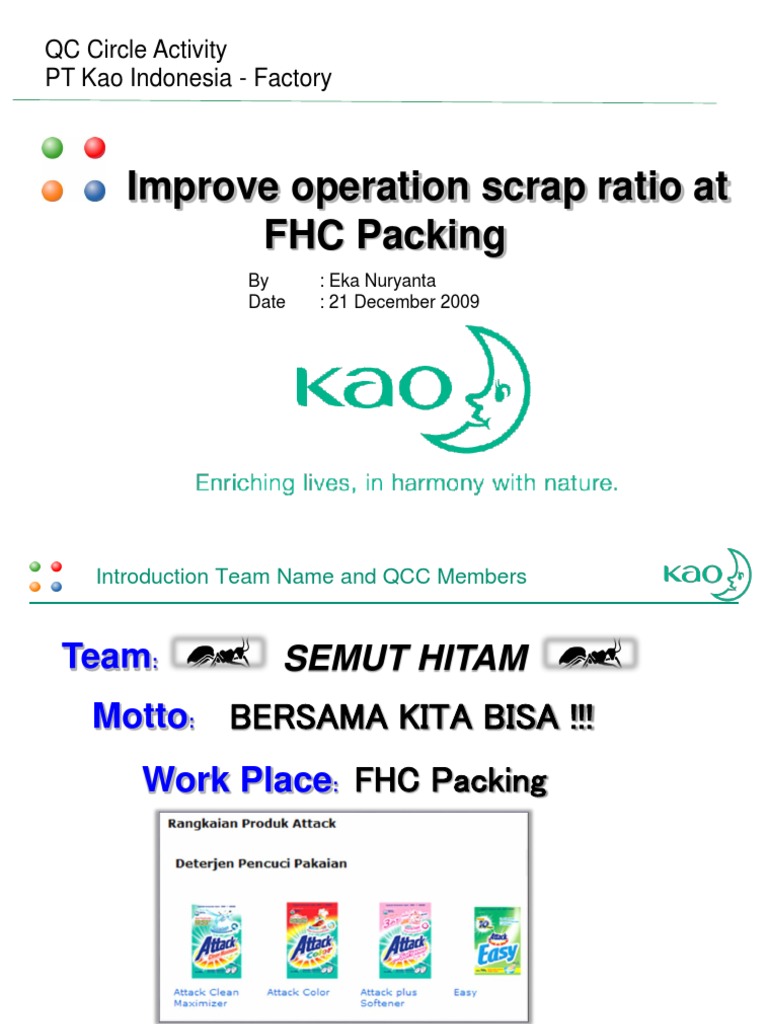 Improve Operation Scrap Ratio at Sachet Line | PDF | Scrap | Income