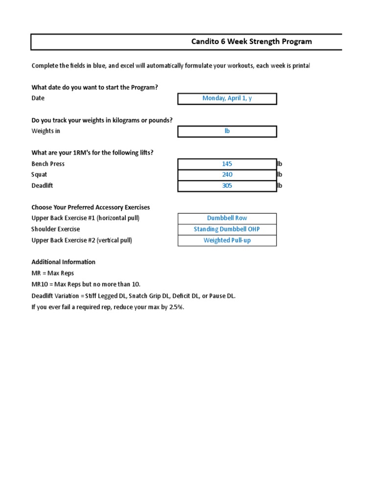 Candito 6 Week Program | PDF | Athletic Sports | Self Care