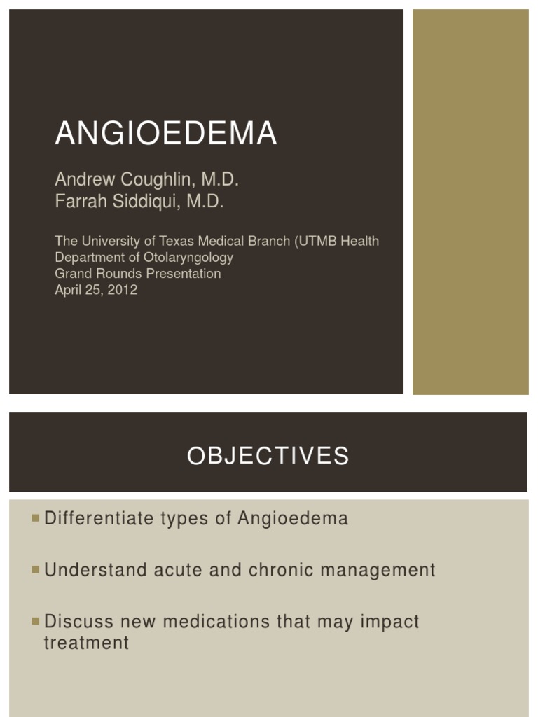 Angioedema Pics 2012 0425 B | PDF | Epidemiology | Medical Specialties