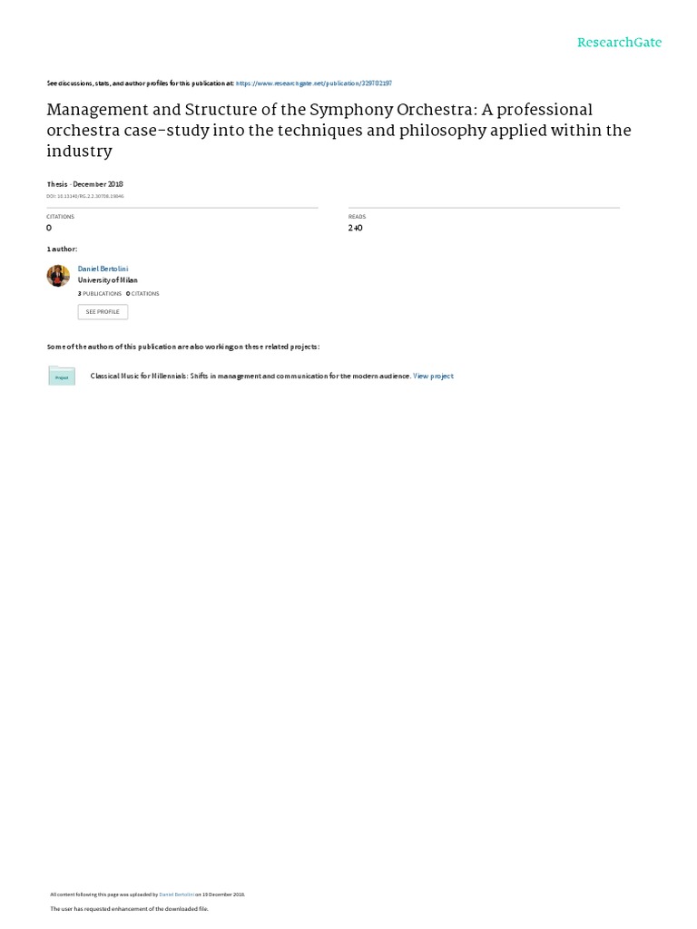 Management and Structure of The Symphony Orchestra | PDF | Orchestras ...