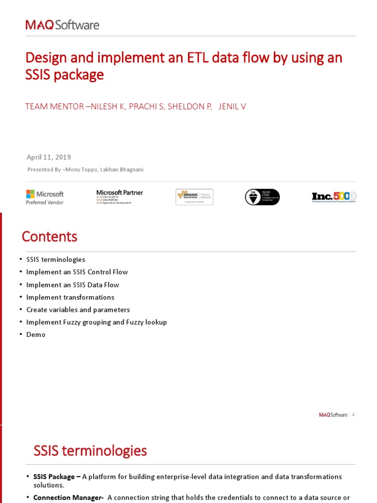 SSIS Package Design Guide | PDF | Control Flow | Parameter (Computer Programming)