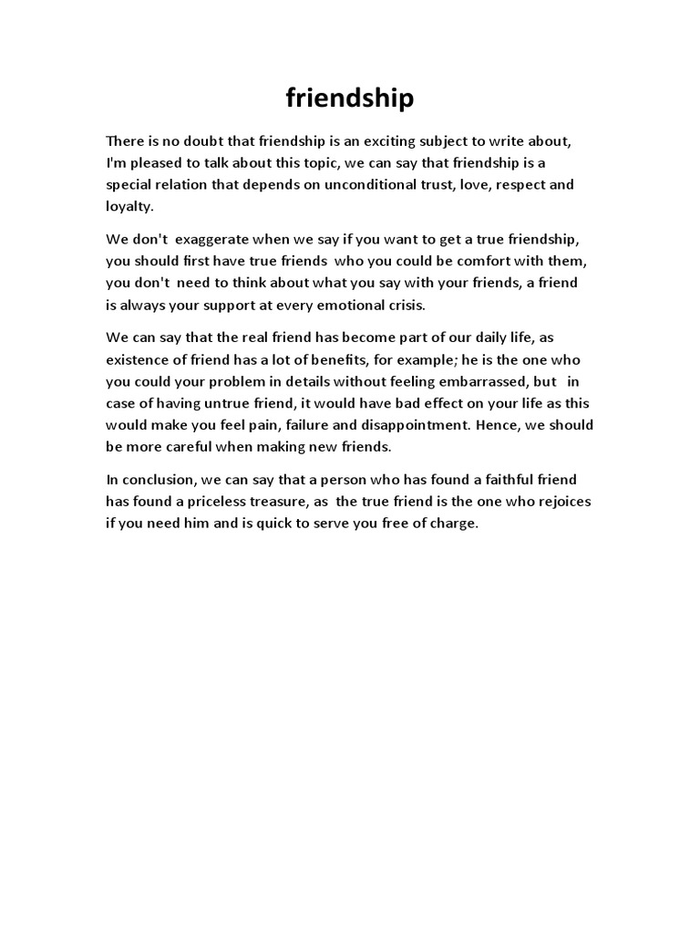 Friendship | PDF | Friendship | Behavioural Sciences