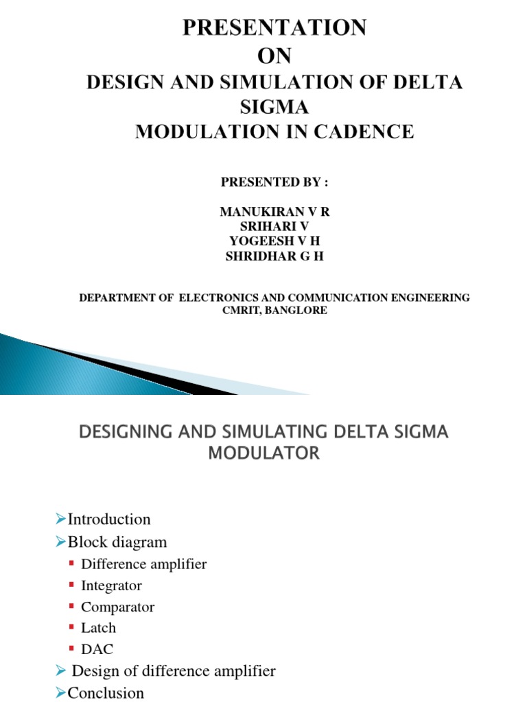 Delta-Sigma Modulator Design Overview | PDF | Sampling (Signal ...