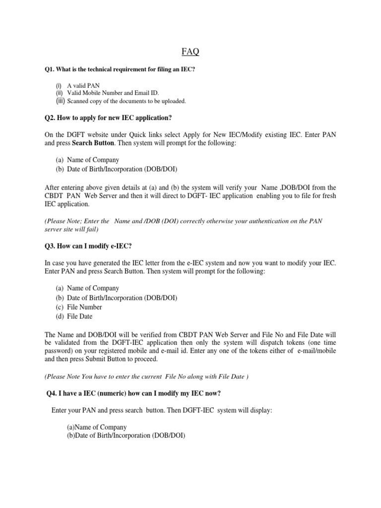 Q2. How To Apply For New IEC Application? | PDF | Denial Of Service Attack | Digital Object ...