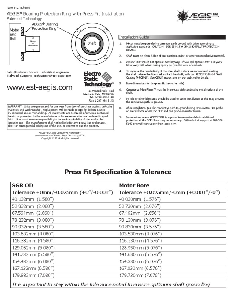 Aegis Bearing Protection Ring With Press Fit Installation: Patented ...