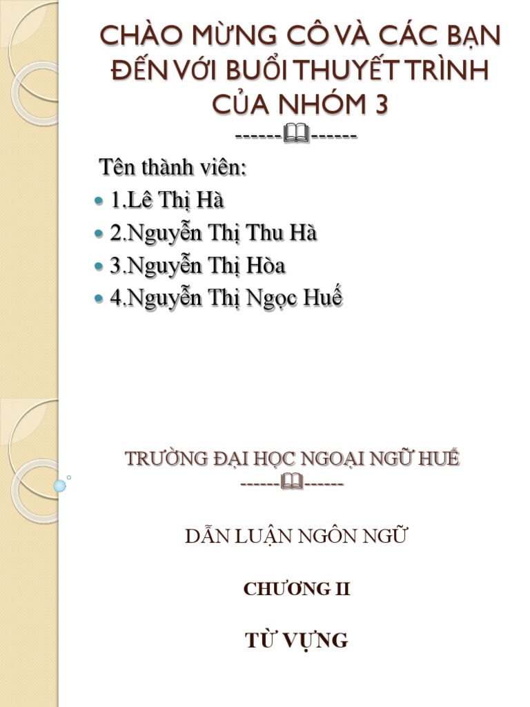123doc Dan Luan Ngon Ngu Chuong II Tu Vung | PDF