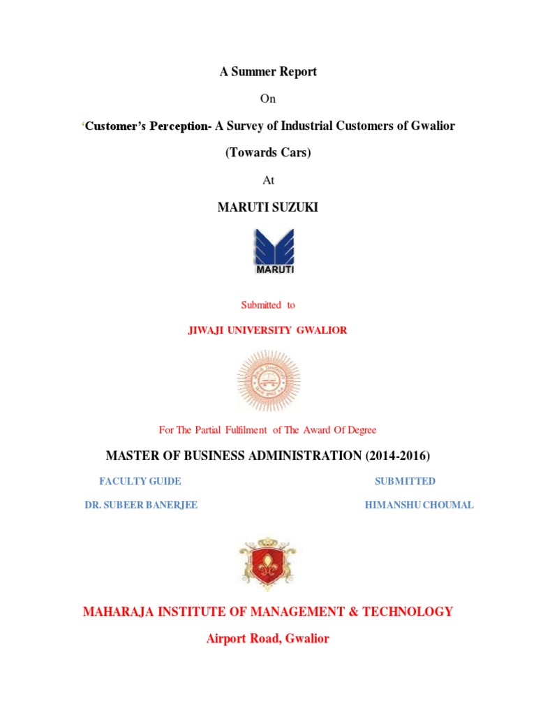 A Summer Report: Maharaja Institute of Management & Technology Airport ...