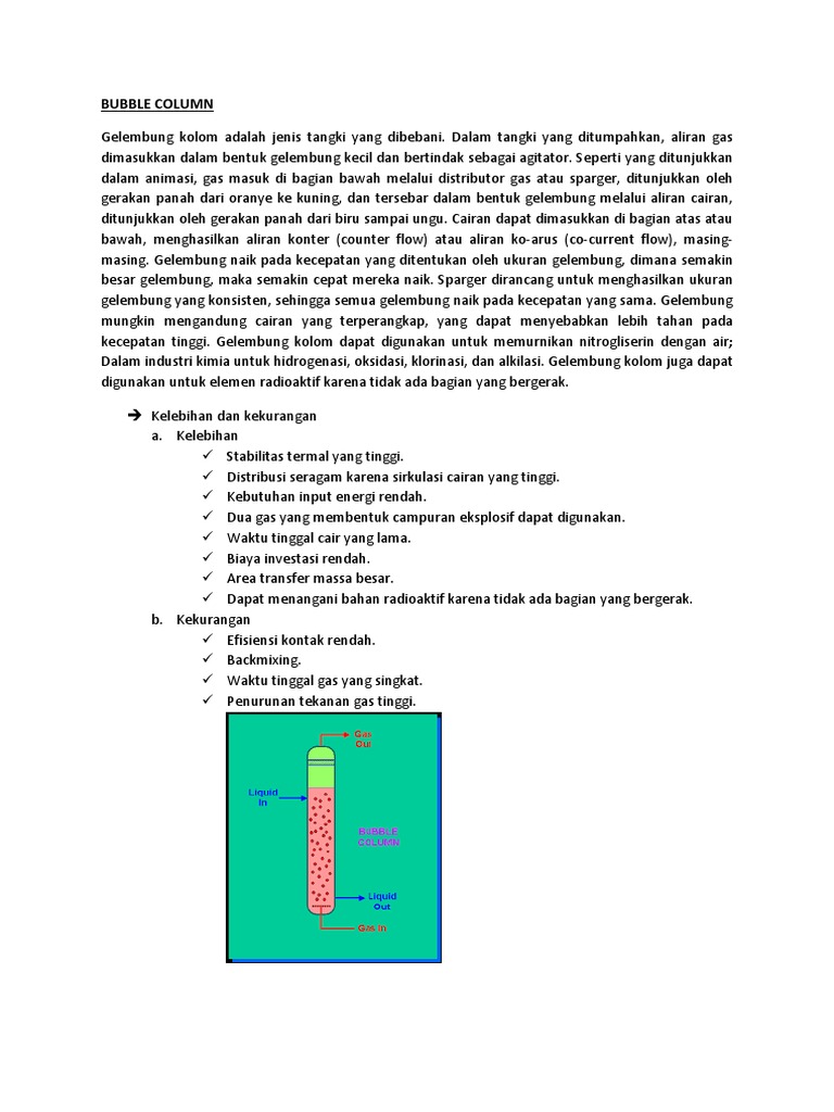 Bubble Column, Tray Column, Venturi Scrubbers | PDF