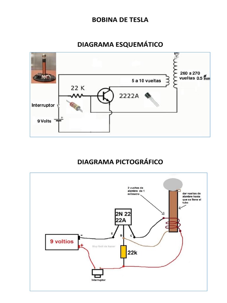 Bobina de Tesla - Diagrama | PDF