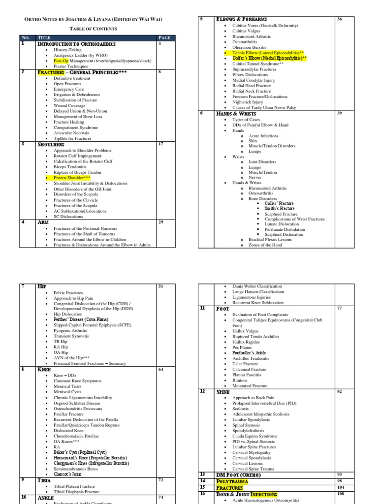 Orthopedic Evaluation and Management Guide | PDF | Elbow | Shock ...