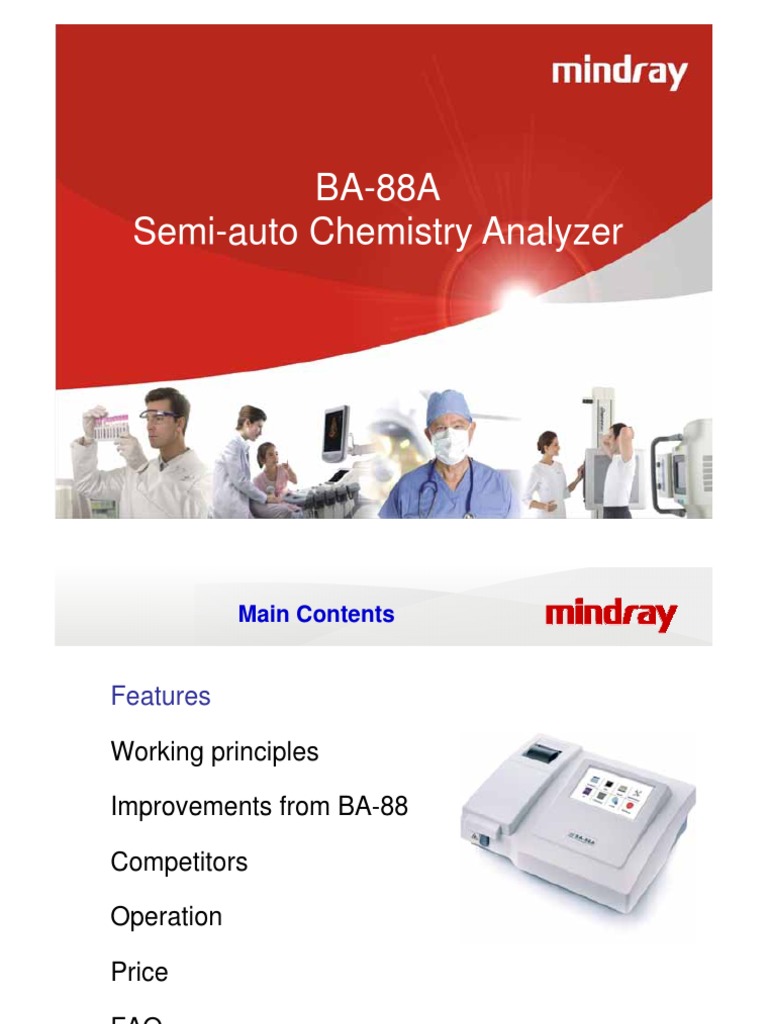 BA-88A Semi-Auto Chemistry Analyzer | PDF | Thin Film Transistor Liquid ...
