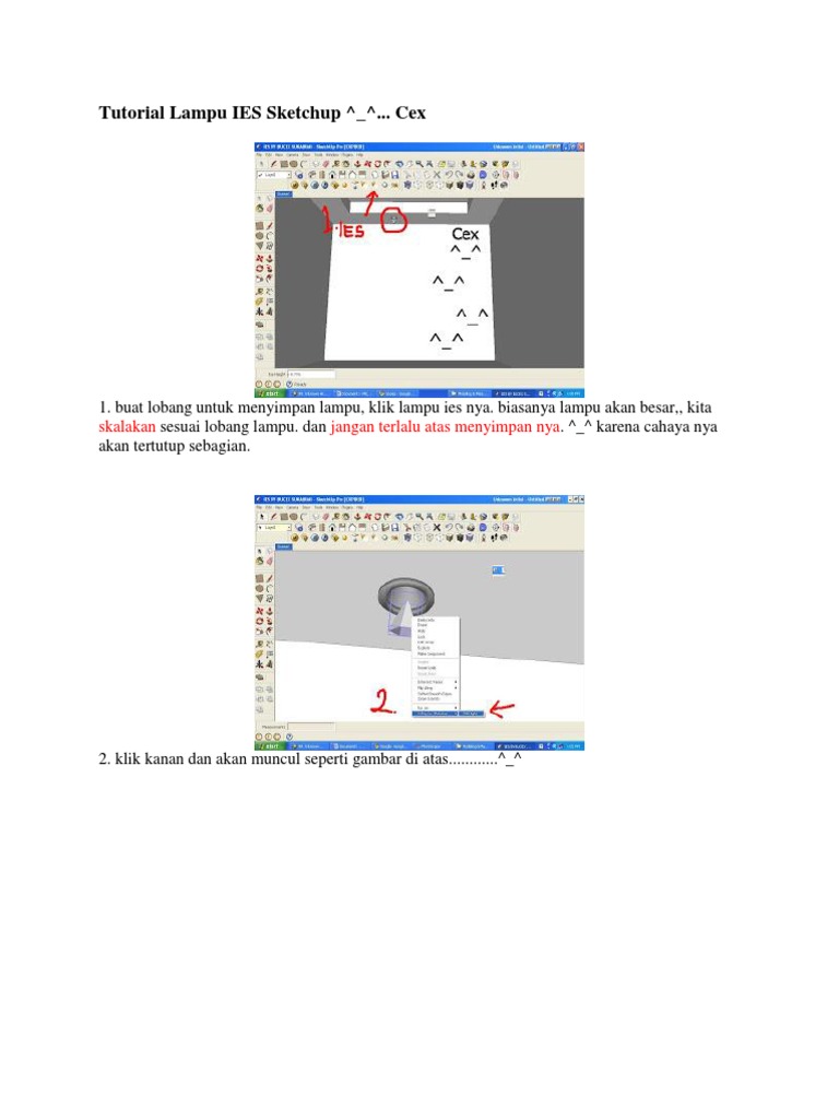 Tutorial Lampu IES Sketchup | PDF