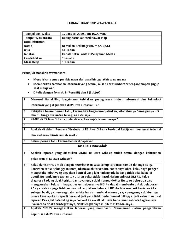 Format Transkrip - Wikan | PDF