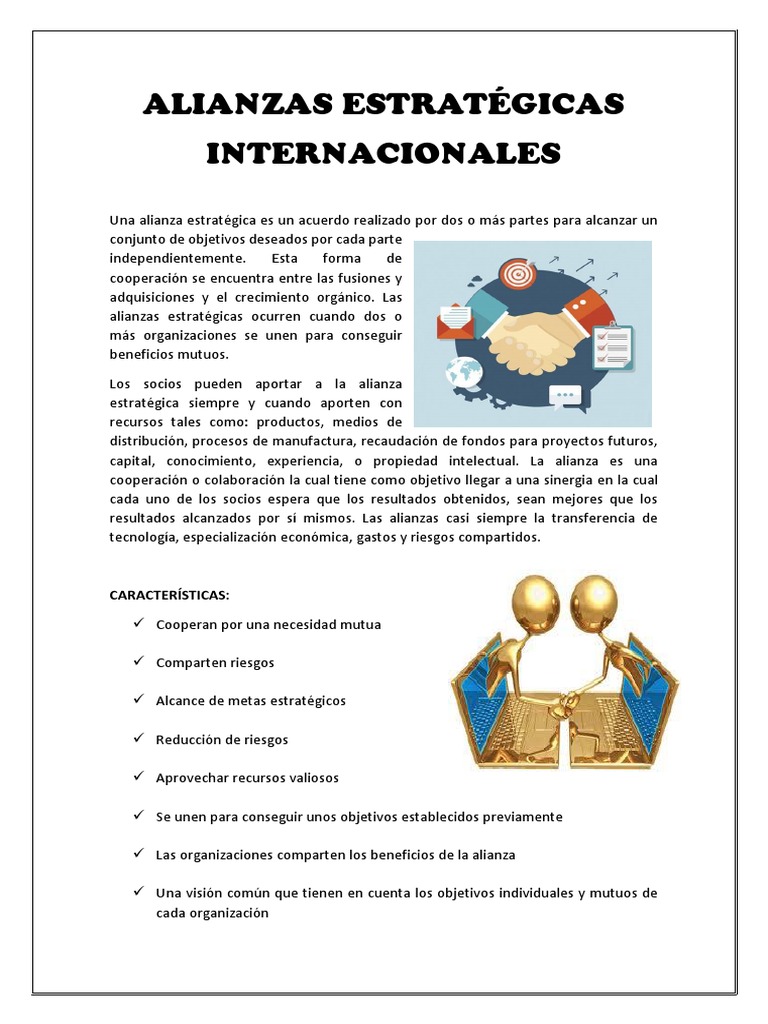 Alianzas Estratégicas | PDF | Mercado (economía) | Proyecto conjunto