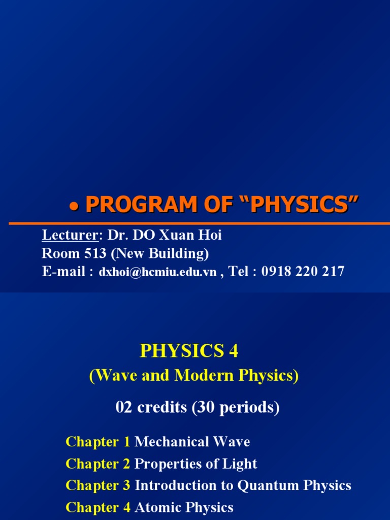 Physics 4: An Introduction to Wave and Modern Physics | PDF | Harmonic ...