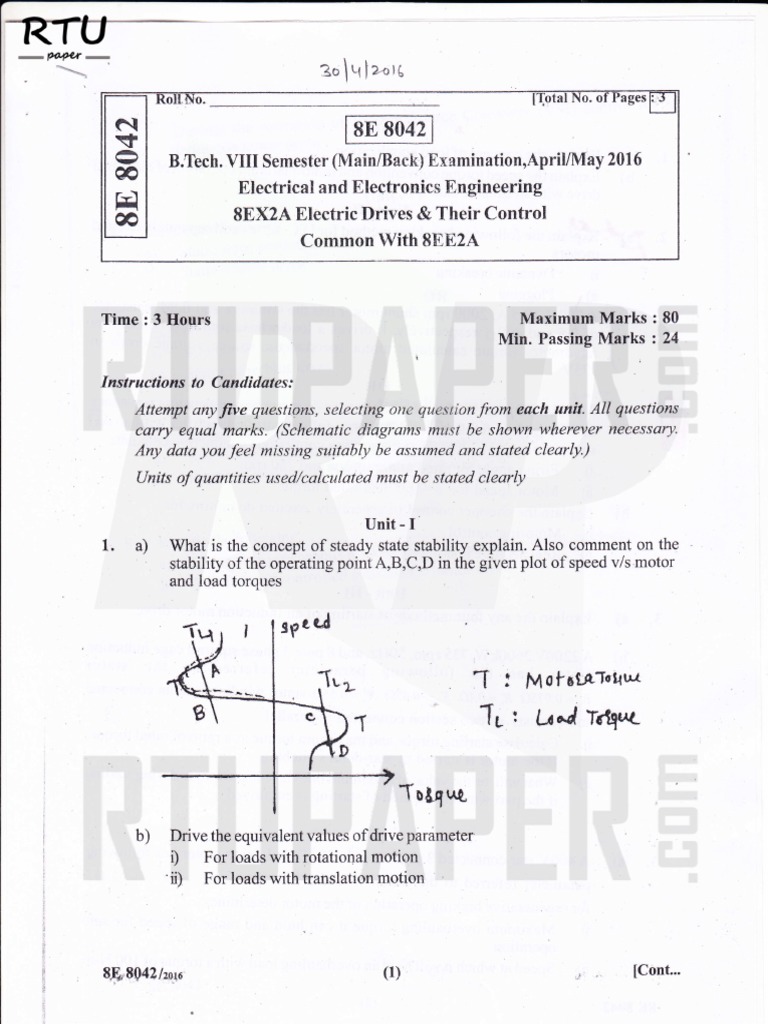 Electric Drives and Their Control | PDF | Electric Motor | Electric Power