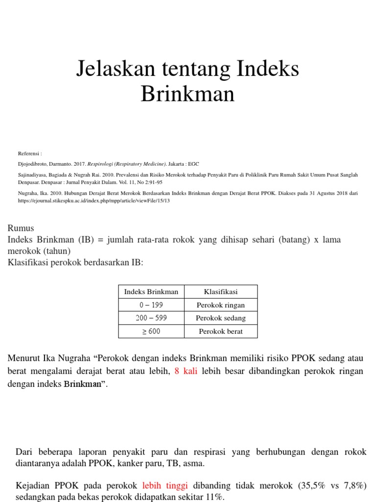 Jelaskan Tentang Indeks Brinkman | PDF