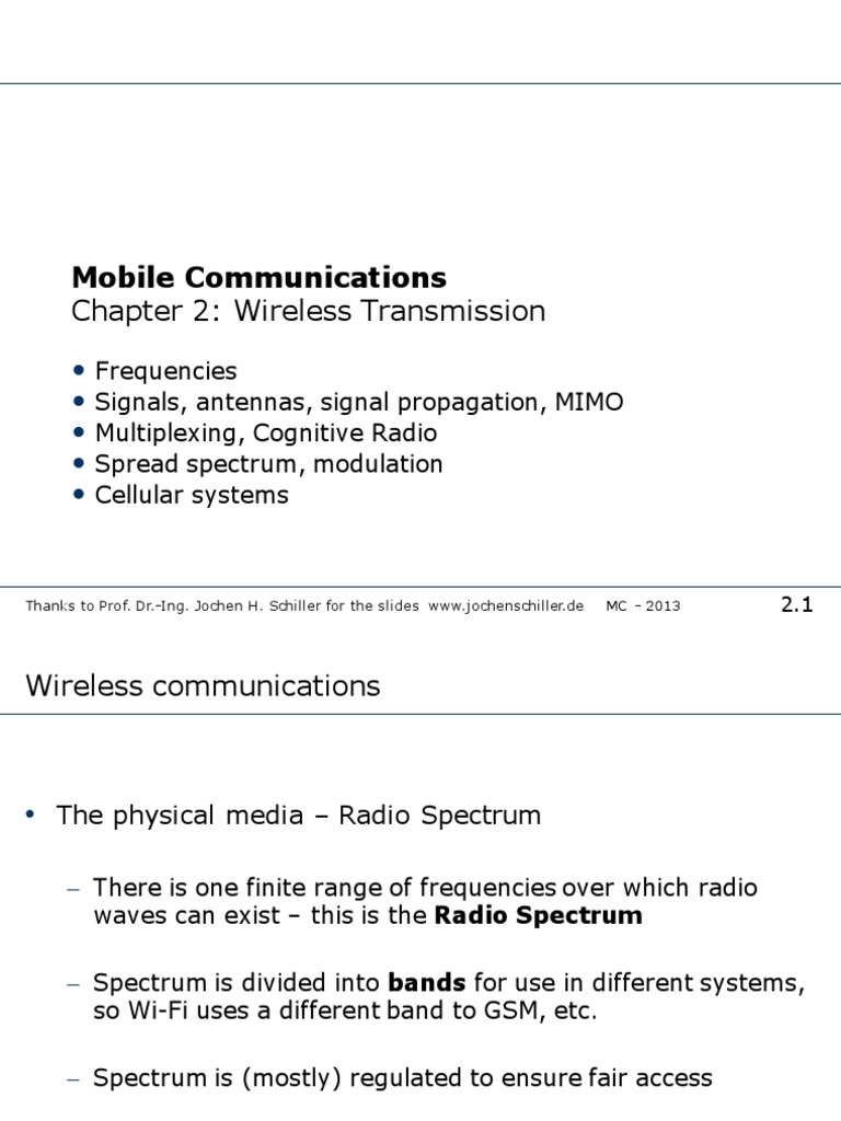 c02 Wireless Transmission22 | PDF | Radio Propagation | Modulation