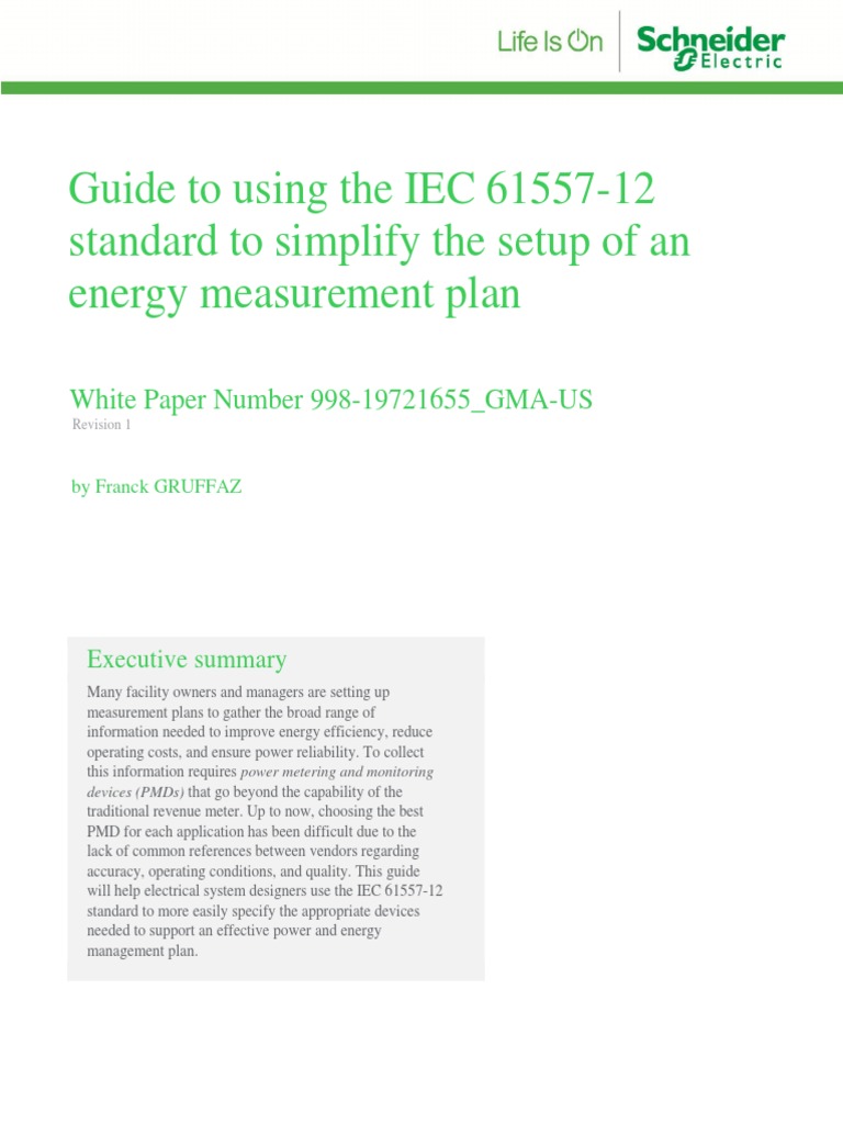 Guide To Using The IEC 61557-12 Standard To Simplify The Setup of An ...