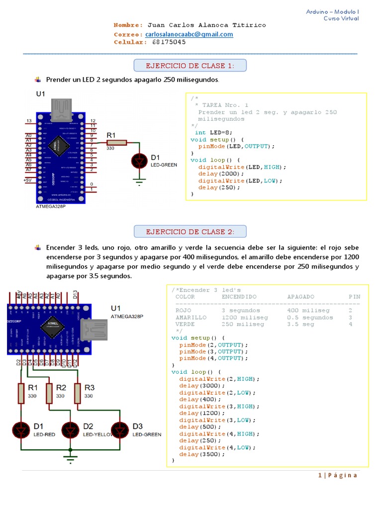 Juego de Luces Arduino | PDF | Electrónica | Encendiendo