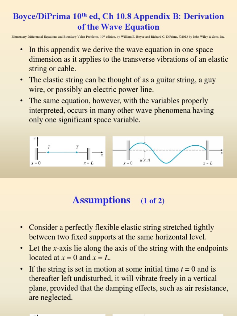Boyce/Diprima 10 Ed, CH 10.8 Appendix B: Derivation of The Wave ...