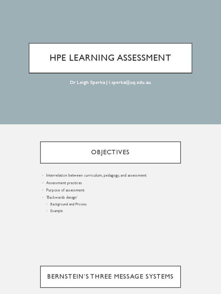 HPE Learning Assessment Strategies | PDF | Educational Assessment ...