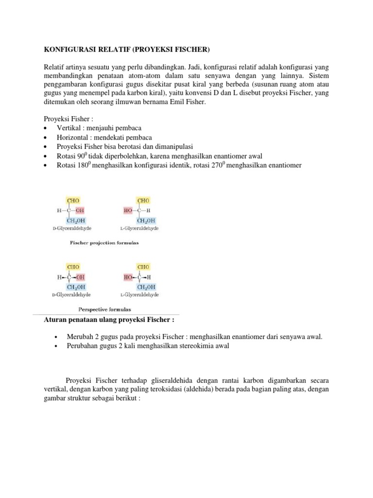 Konfigurasi Relatif (Proyeksi Fischer) | PDF