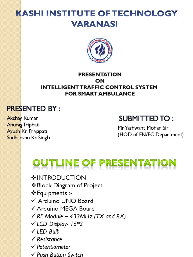 Intelligent Traffic Control System For Smart Ambulance | PDF