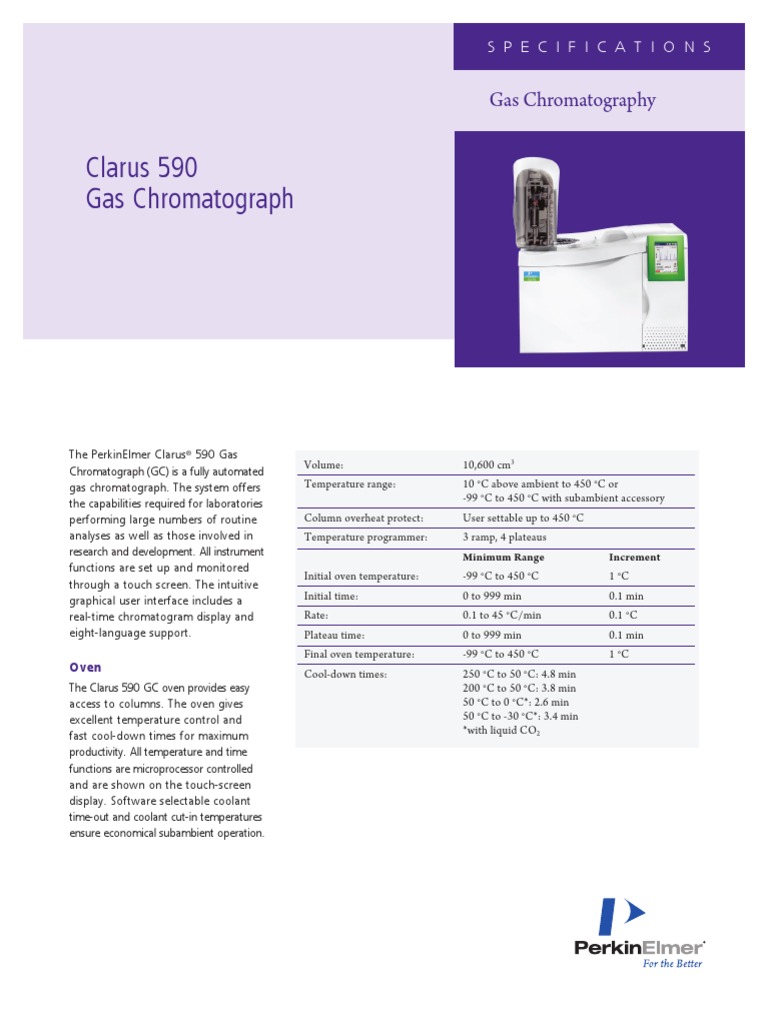 Ds Clarus 590 en | Download Free PDF | Gas Chromatography | Chromatography