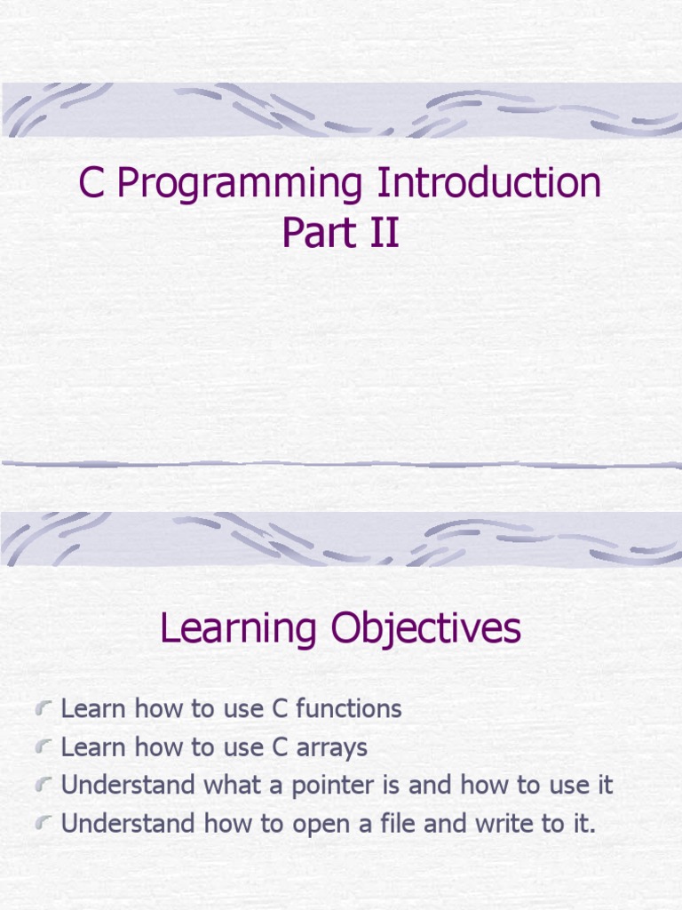 C Programming Introduction Pdf Pointer Computer Programming C 8828