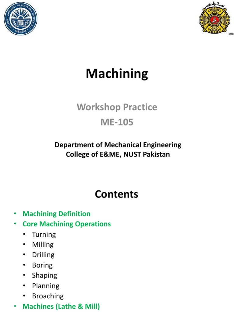 Machining Fundamentals: Core Operations and Machines | PDF | Machining ...