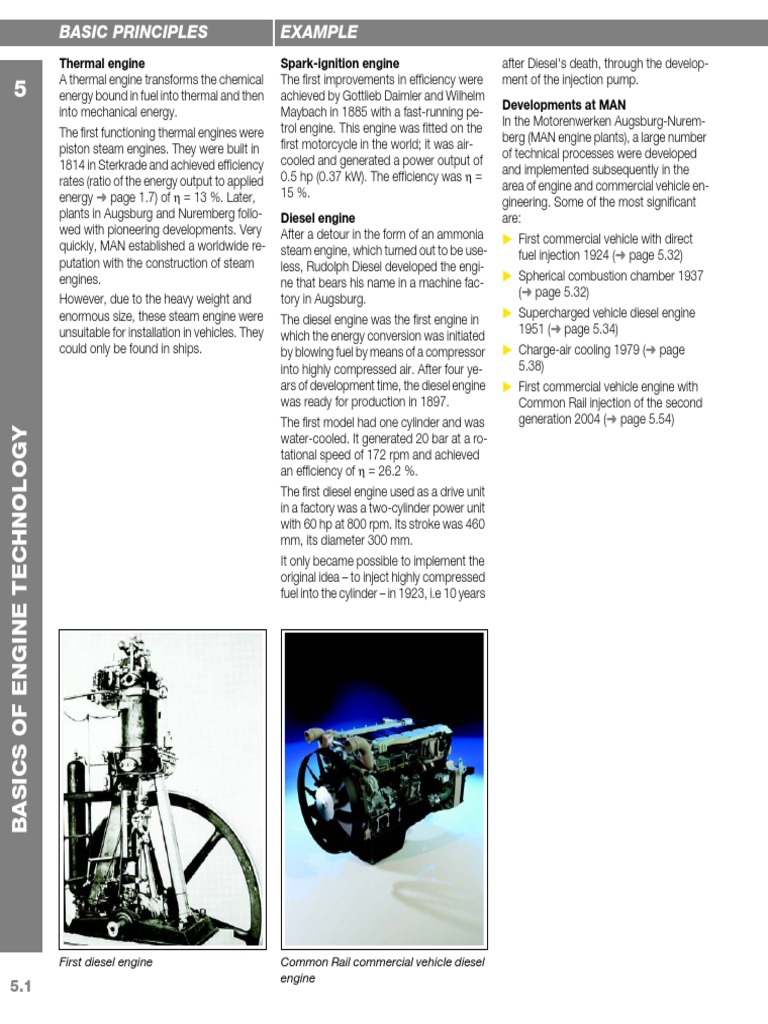 MAN Basic 1 PDF | PDF | Internal Combustion Engine | Diesel Engine