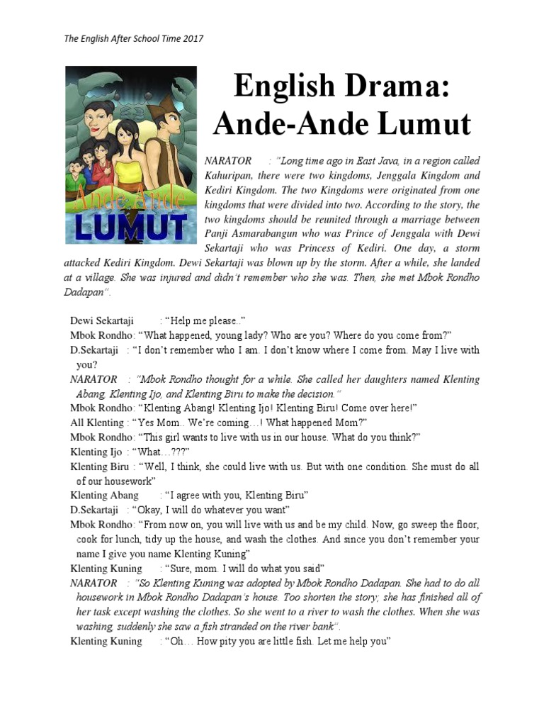 English Drama Ande-Ande Lumut | PDF