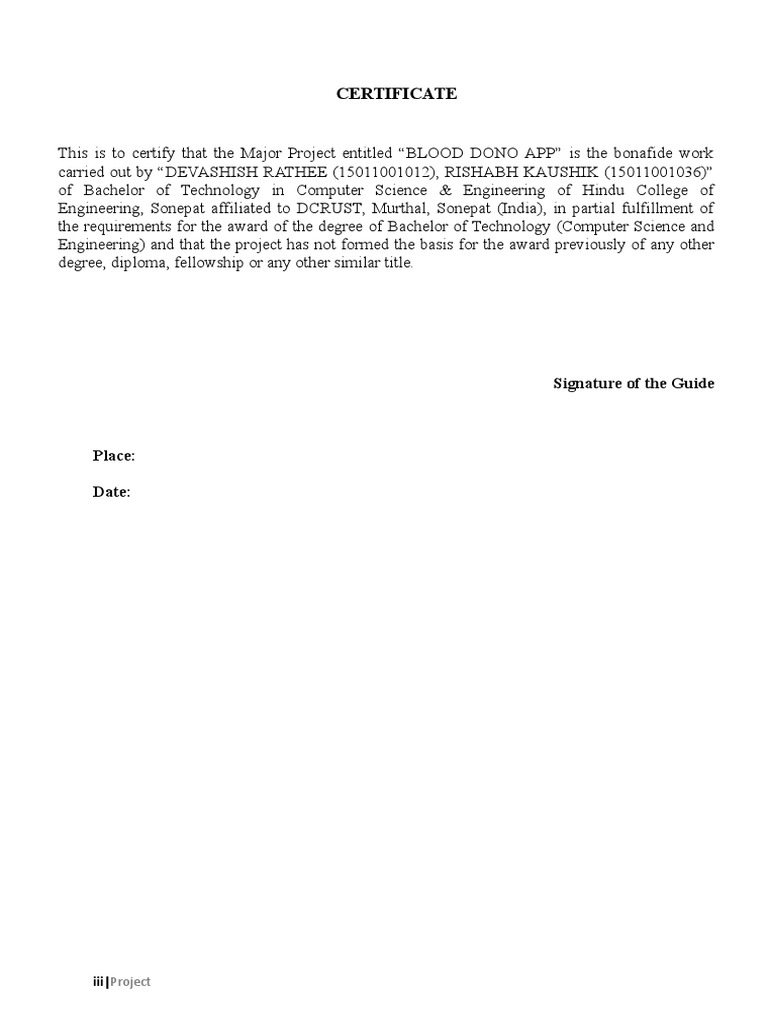 CERTIFICATE Odt | PDF